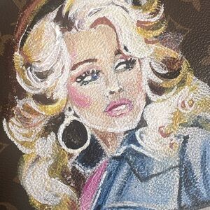 Accessories | Hand Painted Dolly Parton Bag One Of A Kind | Poshmark